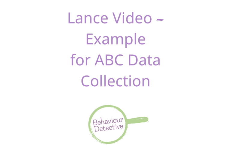 Lance video – example for ABC data collection – Behaviour Detective