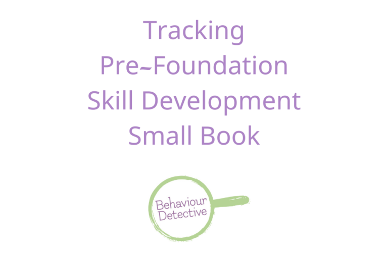 Tracking Pre-Foundation Skill Development – Small Book – Behaviour Detective